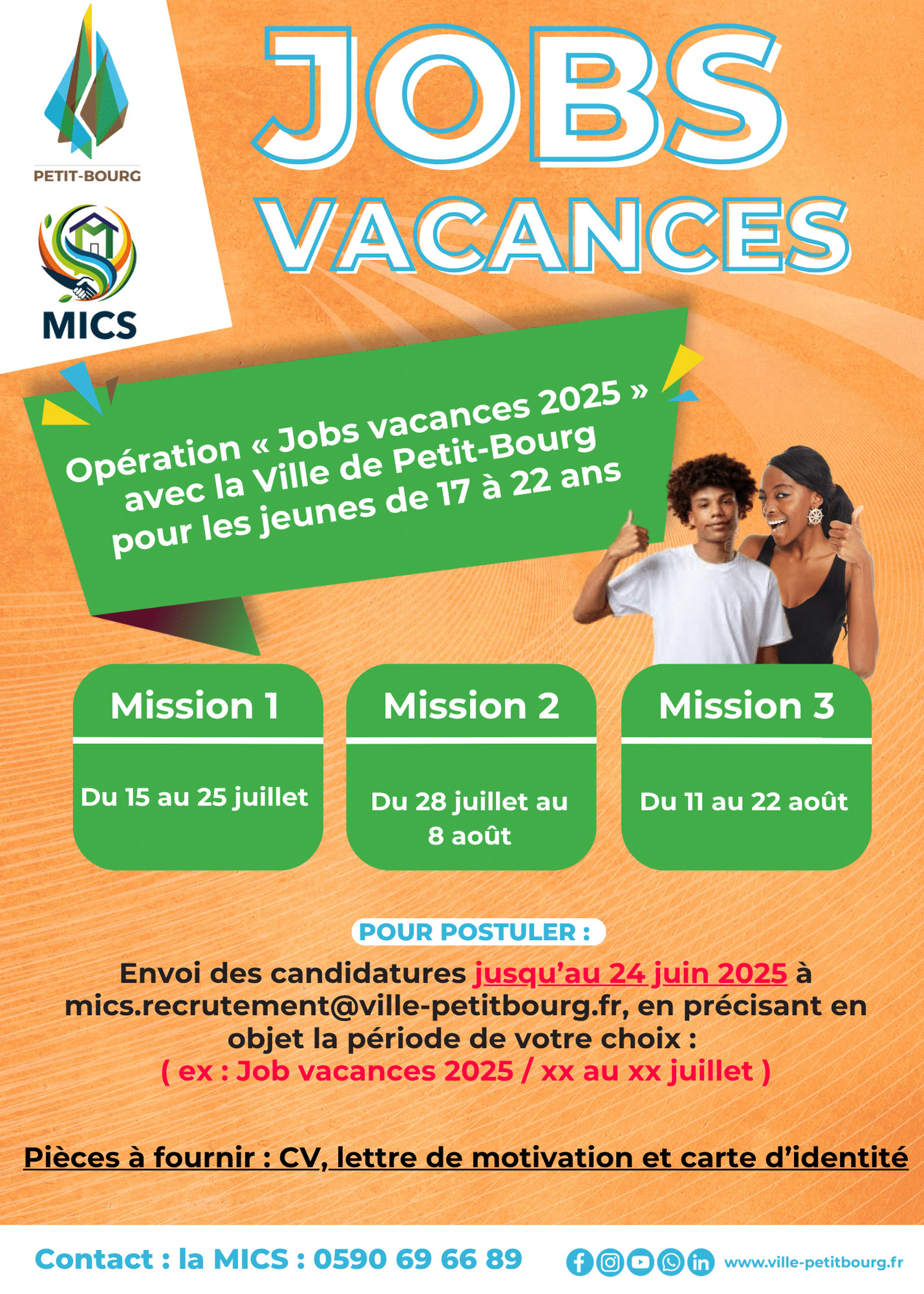 Lancement de la campagne "Jobs Vacances 2025" - Bienvenue sur le site officiel de la Ville de ...
